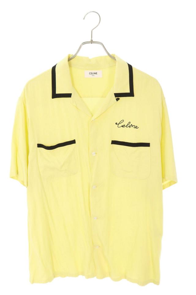 セリーヌ サイズ:39  2C516852C ロゴ刺繍ルーズボーリング半袖シャツ 中古 BS99