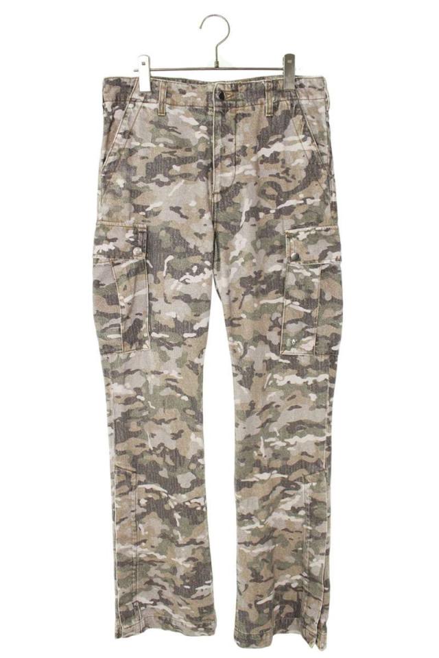 アミリ サイズ:30 カモ柄カーゴフレアロングパンツ 中古 SB01