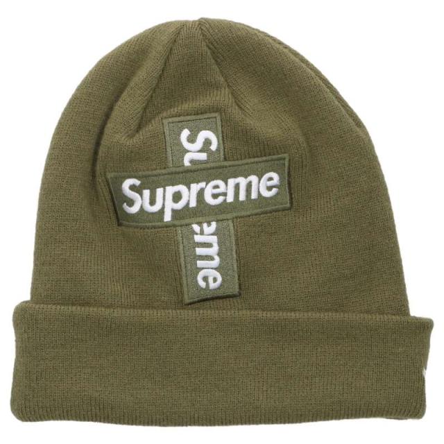 シュプリーム  ニューエラ   20AW  New Era Cross Box logo Beanie クロスボックスロゴビーニー帽子 中古 BS99
