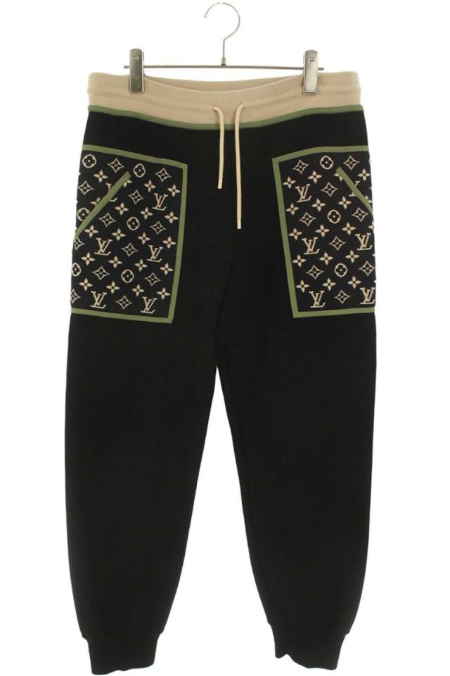 ルイヴィトン サイズ:M  23AW  RW231W LN6 FOKP05 モノグラム切り替えニットロングパンツ 中古 SS13