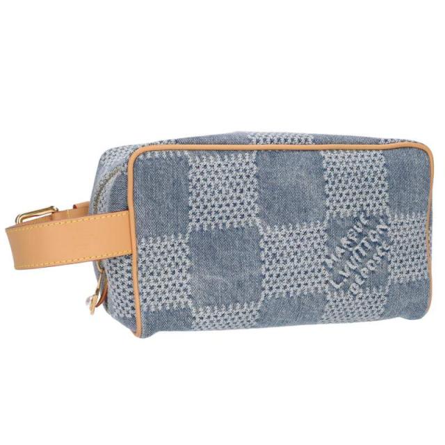 ルイヴィトン   ロッカードップキッド ダミエ総柄デニムハンドバッグ 中古 SB01