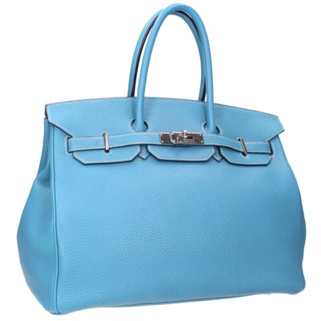 エルメス サイズ:35  バーキン35 □J刻印 SV金具トゴブルージーンハンドバッグ 中古 GZ14