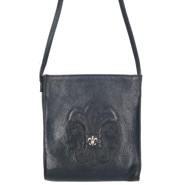 クロムハーツ   SQ PKT BS FLUER スクエアポケット BSフレアパッチレザーショルダーバッグ 中古 OS06