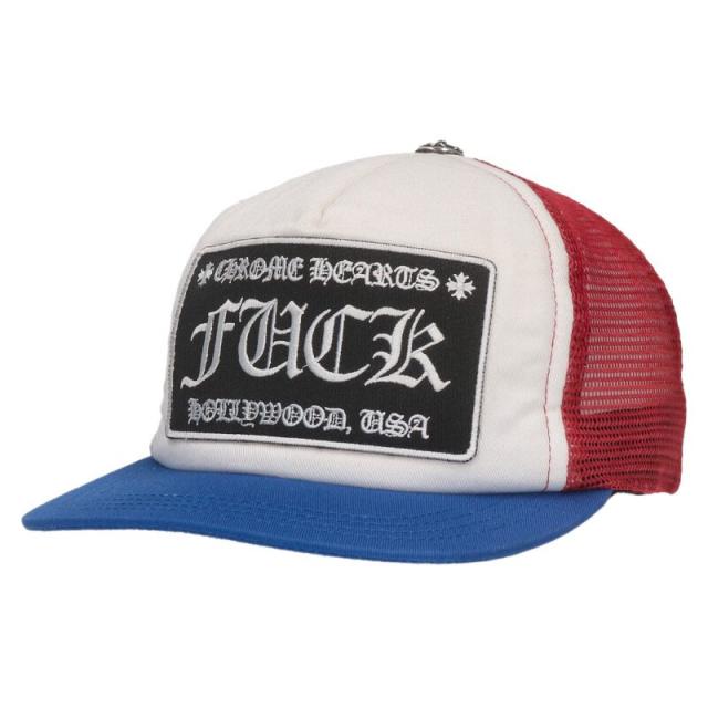クロムハーツ サイズ:ONE SIZE  TRUCKER CAP トラッカーキャップ FUCKパッチクロスボール付メッシュキャップ 中古 GZ11