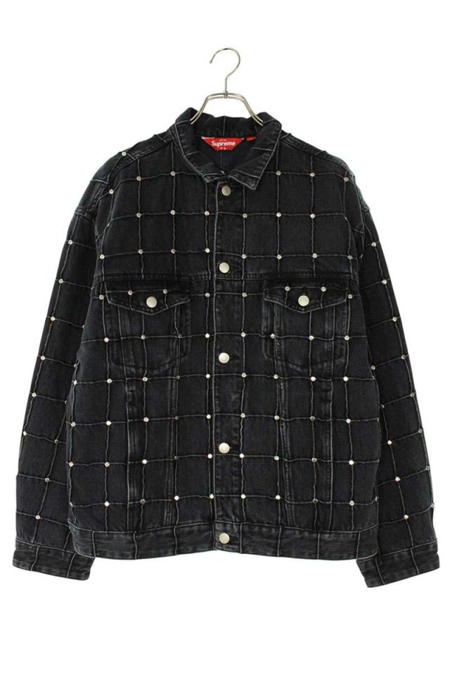 シュプリーム サイズ:L  25SS  Studded Seam Denim Trucker Jacket スタッズシームトラッカーデニムジャケット 中古 FK04
