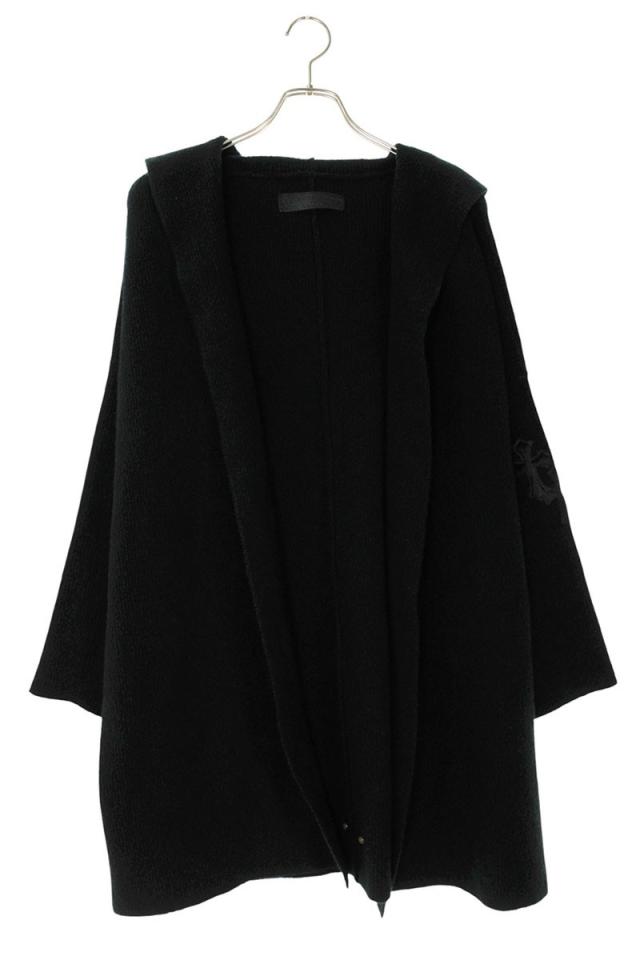 クロムハーツ サイズ:SML/MED  TAKE THE CANNOLI ハラコクロスパッチフードニットカーディガン 中古 SJ02