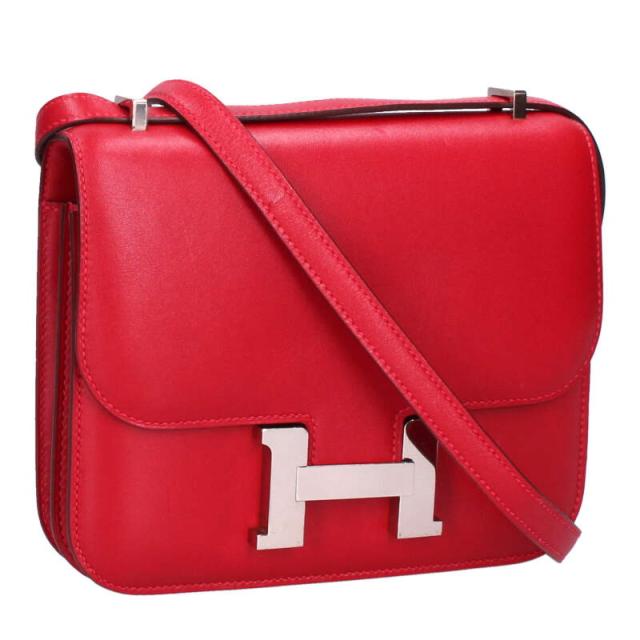 エルメス サイズ:18  コンスタンス3 ミニ 18 A刻印 SV金具 ヴォータデラクト ルージュヴィフショルダーバッグ 中古 SB01