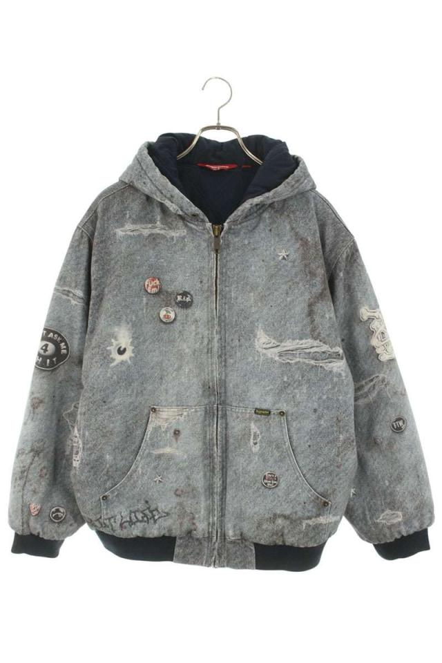 シュプリーム サイズ:L  24AW  HJR Trompe L'oeil Hooded Work Jacket トロンプロイルフーデットワークジップブルゾン 中古 OM10