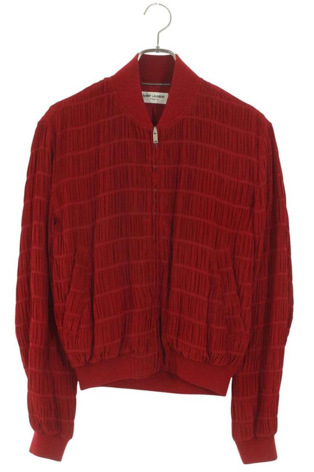 サンローランパリ サイズ:44  22SS  682844 Y2E23 レイヤースモックシルクブルゾン 中古 SB01