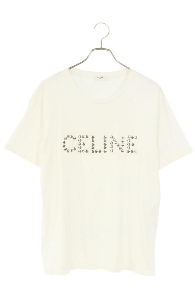 セリーヌ サイズ:XS  2X50C671Q スタッズロゴTシャツ 中古 SB01
