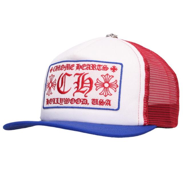 クロムハーツ サイズ:ONE SIZE  TRUCKER CAP CHパッチクロスボール付メッシュ帽子 中古 SJ02