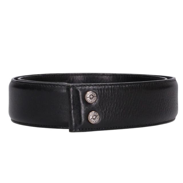 クロムハーツ サイズ:30  1.0 STRAP 1inchスクロールレーベルリベッツ レザーベルト 中古 SS07