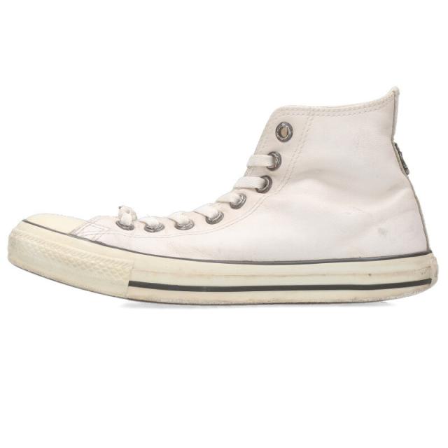 クロムハーツ サイズ:27.5cm  CH CONVERSE LEATHER シルバー装飾スターパッチレザーローカットスニーカー 中古 SJ02