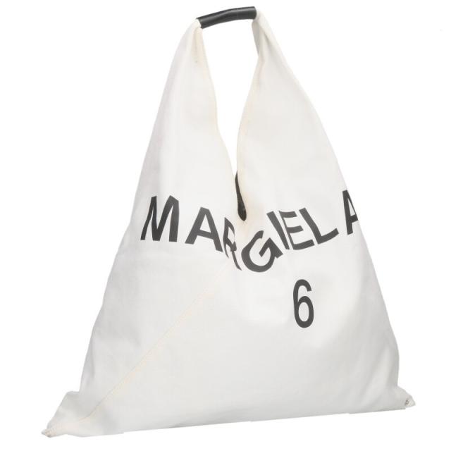 エムエムシックス  ロゴプリントキャンバストートバッグ 中古 BS99