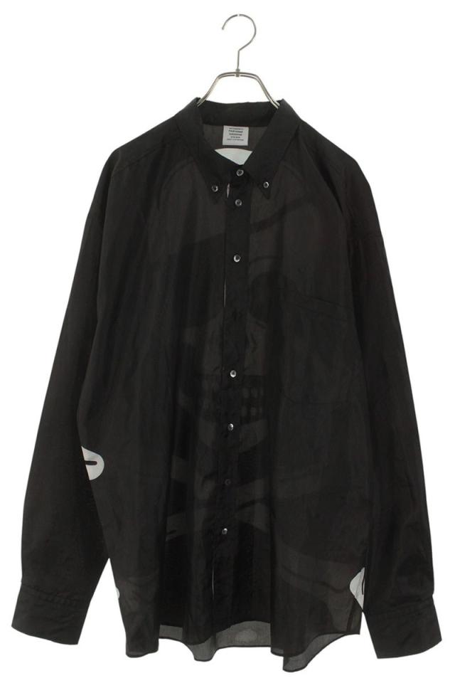 ヴェトモン サイズ:XL  MSS196002 バックスカルプリント長袖シャツ 中古 BS99