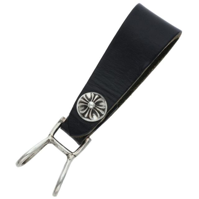 クロムハーツ   BELT LOOP クロスボールボタンレザーベルトループ 中古 OS06