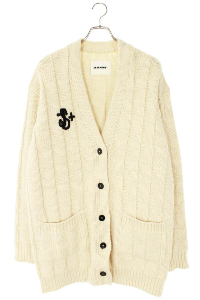 ジルサンダープラス サイズ:32  JPPT759532 ロゴ刺繍Aラインオーバーサイズカーディガン 中古 BS99
