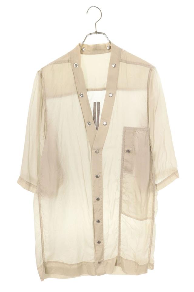 リックオウエンス サイズ:48  21SS  RU21S6294-J Short Sleeved Faun Shirt ラリー半袖シャツ 中古 BS99