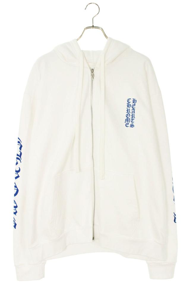 クロムハーツ サイズ:XL  SWTSHRT HD ZIP アームロゴプリントジップアップパーカー 中古 GZ11