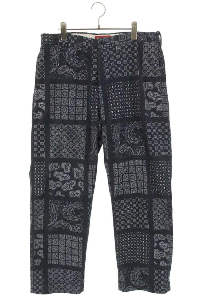 シュプリーム サイズ:32  20SS  Paisley Grid Chino Pant ペイズリーグリッドチノロングパンツ 中古 BS99
