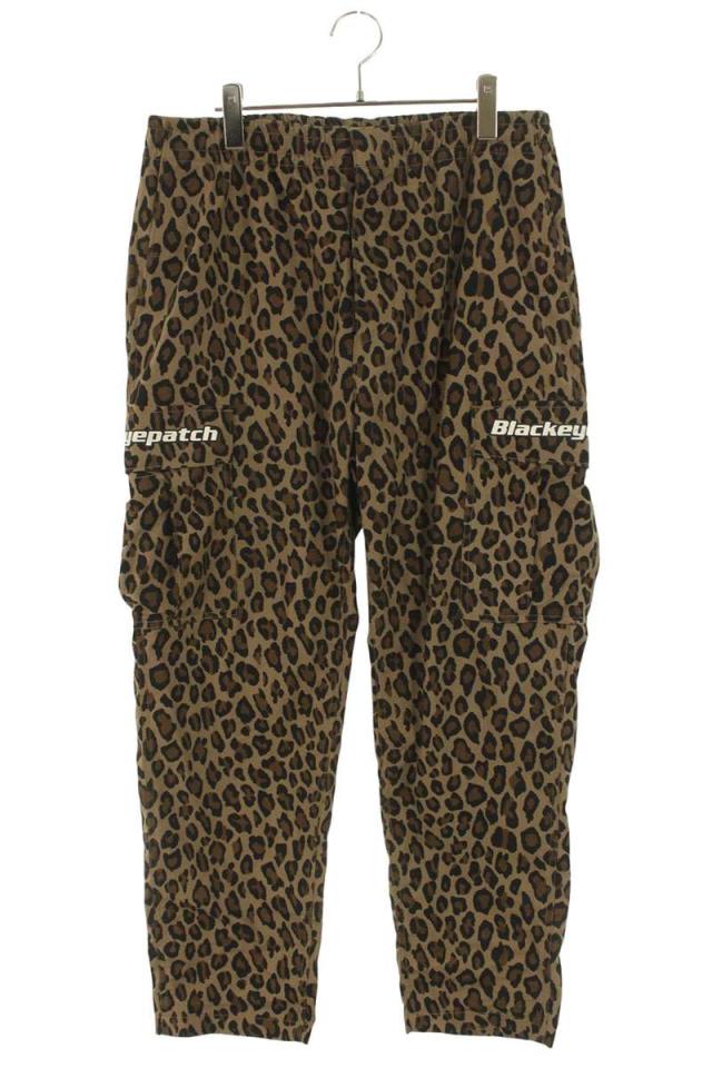 ブラックアイパッチ サイズ:L レオパード総柄カーゴロングパンツ 中古 BS99