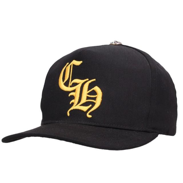 クロムハーツ   ONE SIZE CH HAT CH刺繍ベースボールキャップ帽子 中古 OS06