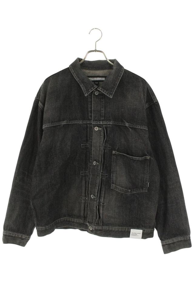 ネイバーフッド サイズ:XL  24AW  WASHED DENIM TYPE-1 JACKET 242XBNHーJKM02 ウォッシュ加工1stデニムジャケット 中古 BS99