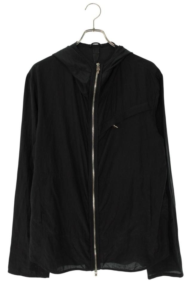 クロムハーツ サイズ:XL  DOWN IN HOLE ラッキーパッチ付きシルクコットンダブルジップブルゾン 中古 OS06