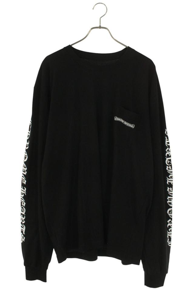 クロムハーツ サイズ:XXL  CH L S 1 バックスクロールラベルプリント長袖カットソー 中古 SJ02