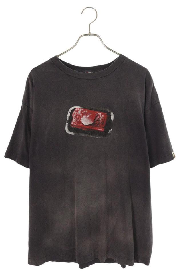 セントマイケル サイズ:XL  SM-YS8-0000-C59 ヴィンテージ加工プリントTシャツ 中古 FK04