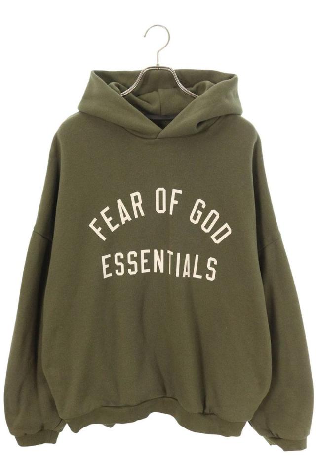 フォグ サイズ:XL  ESSENTIALS フロントプリントプルオーバーパーカー 中古 FK04