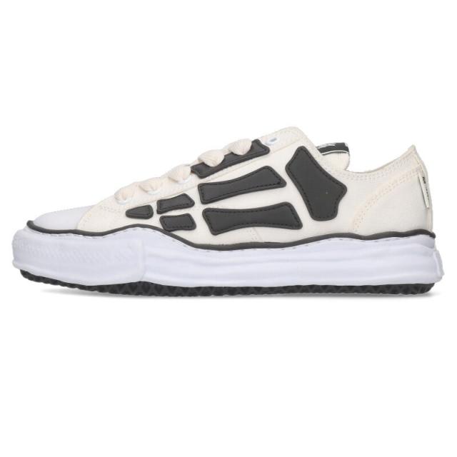 アミリ  ミハラヤスヒロ サイズ:46  C13FW701 PETERSON OG Sole Canvas Low-top Sneaker ダブルネーム ボーンズボリュームソールスニーカー 中古 SB01