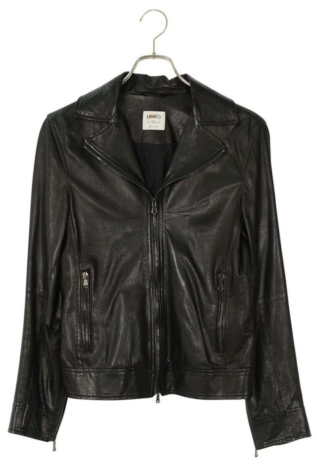 エンメティ サイズ:42  ELTON シングルライダースレザージャケット 中古 BS99