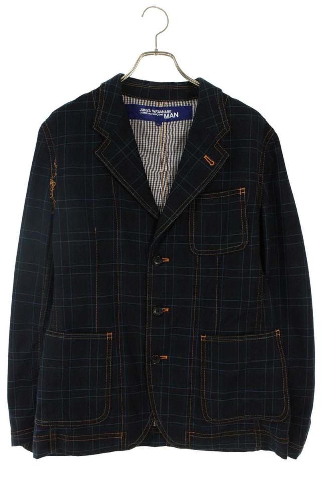 コムデギャルソンジュンヤワタナベマン サイズ:L  02AW  WG-J002 ステッチデザインテーラードジャケット 中古 BS99