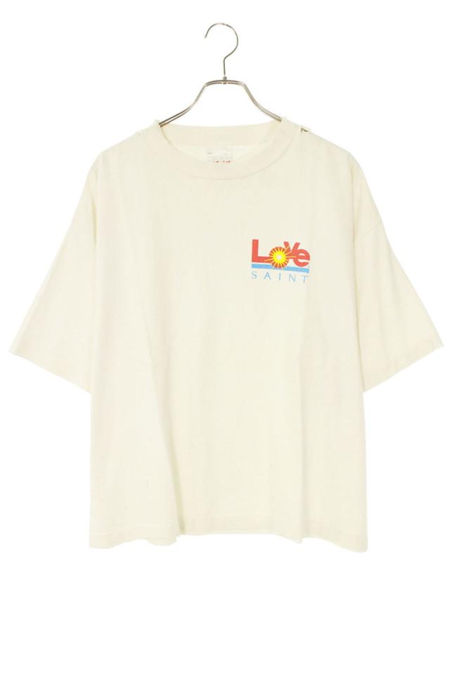 セントマイケル サイズ:XL  SM-HR8-0000-024 LOVE SAINTプリントTシャツ 中古 SB01
