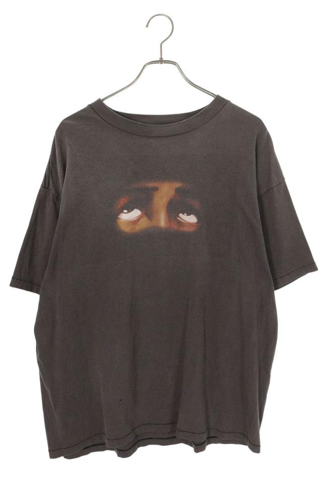 セントマイケル サイズ:XL  SM-S23-0000-004 ヴィンテージ加工EYESプリントTシャツ 中古 BS99