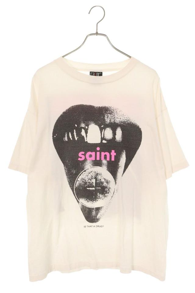 セントマイケル サイズ:XL  SM-A21-0000-014 ヴィンテージ加工フォトプリントTシャツ 中古 BS99