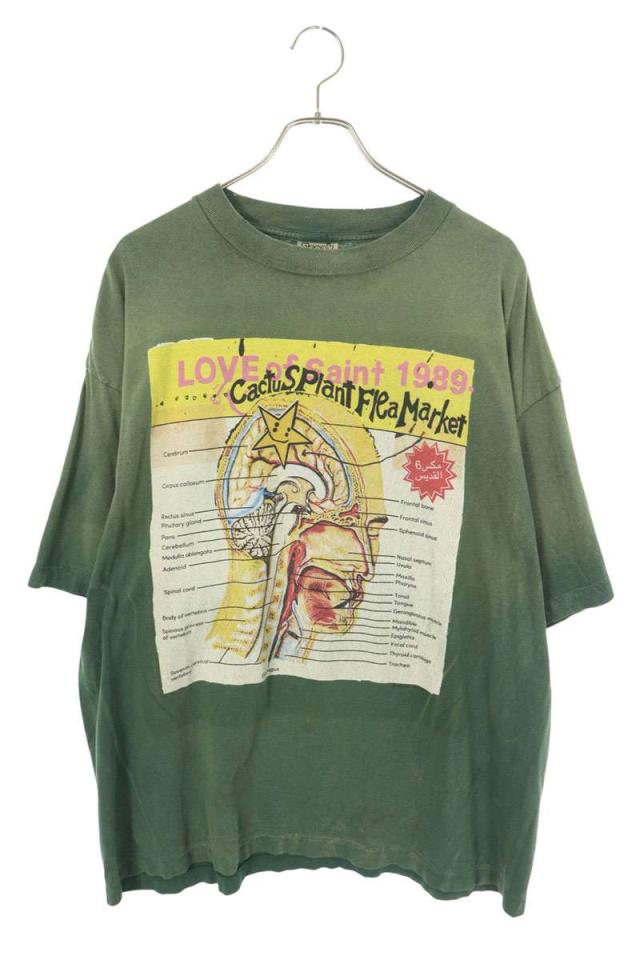 セントマイケル  カクタスプラントフリーマーケット サイズ:XL  SM-YS1-0000-C04 ヴィンテージ加工CPFMLOVEOFSNTプリントTシャツ 中古 BS99