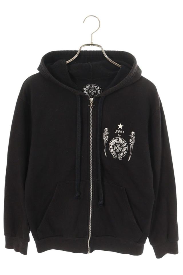 クロムハーツ サイズ:S  SWTSHRT HD ZIP バックFOTIプリントジップアップパーカー 中古 NO05