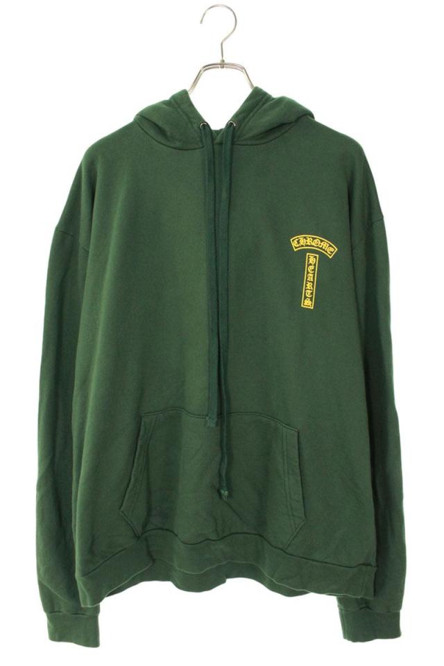 クロムハーツ サイズ:L  SWTSHRT PLVR オンライン限定バックアーチロゴプルオーバーパーカー 中古 OK15