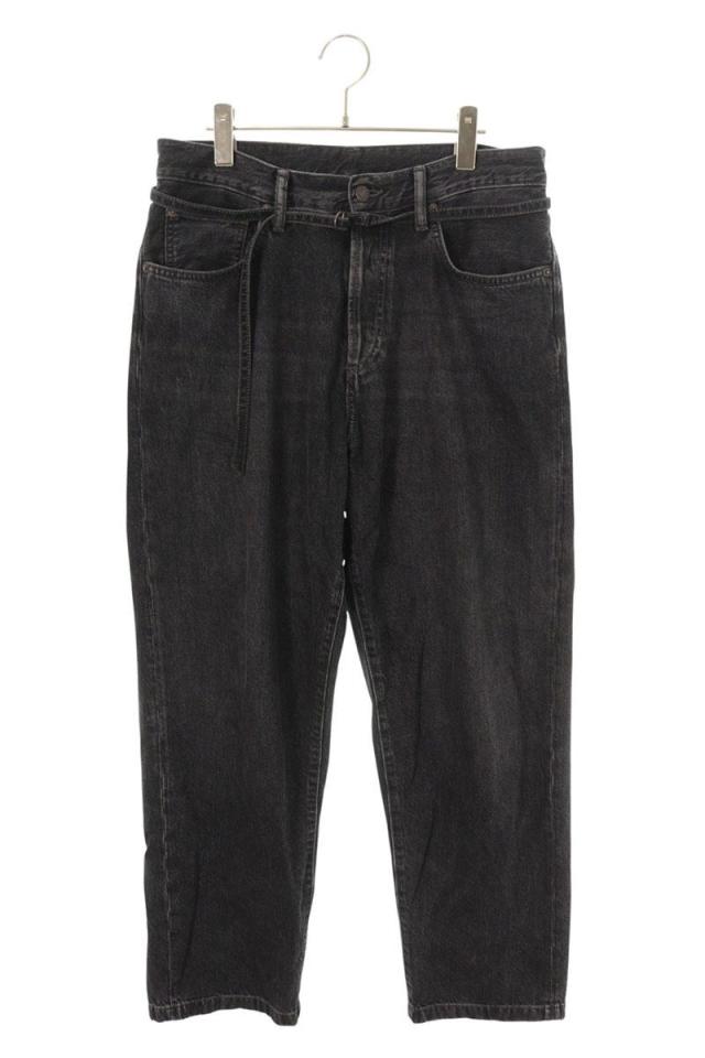 アクネストゥディオズ   1991 Toj Vintage Black ベルト付きウォッシュ加工デニムパンツ 中古 FK04