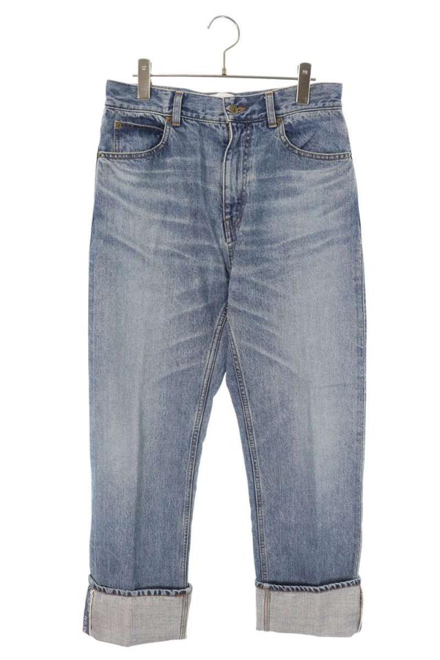 ロエベ サイズ:46  H526Y11W18 セルビッジロゴストレートレッグデニムパンツ 中古 OM10