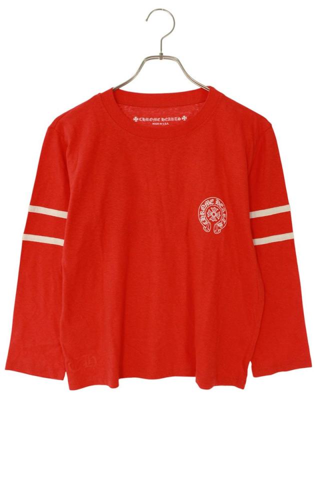 クロムハーツ サイズ:S  ROLLER SKATE HORSESHOUE L S TEE ナンバリングプリント長袖カットソー 中古 SJ02