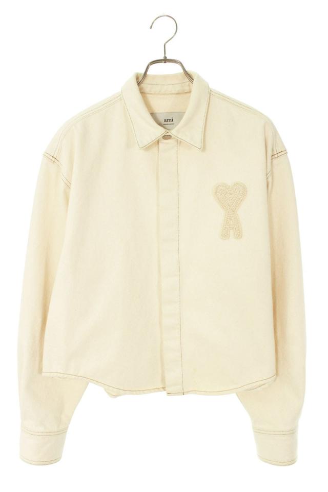 アミアレクサンドルマテュッシ サイズ:L  FSH168.DE0039 ハートAワッペンデニムブルゾン 中古 SB01