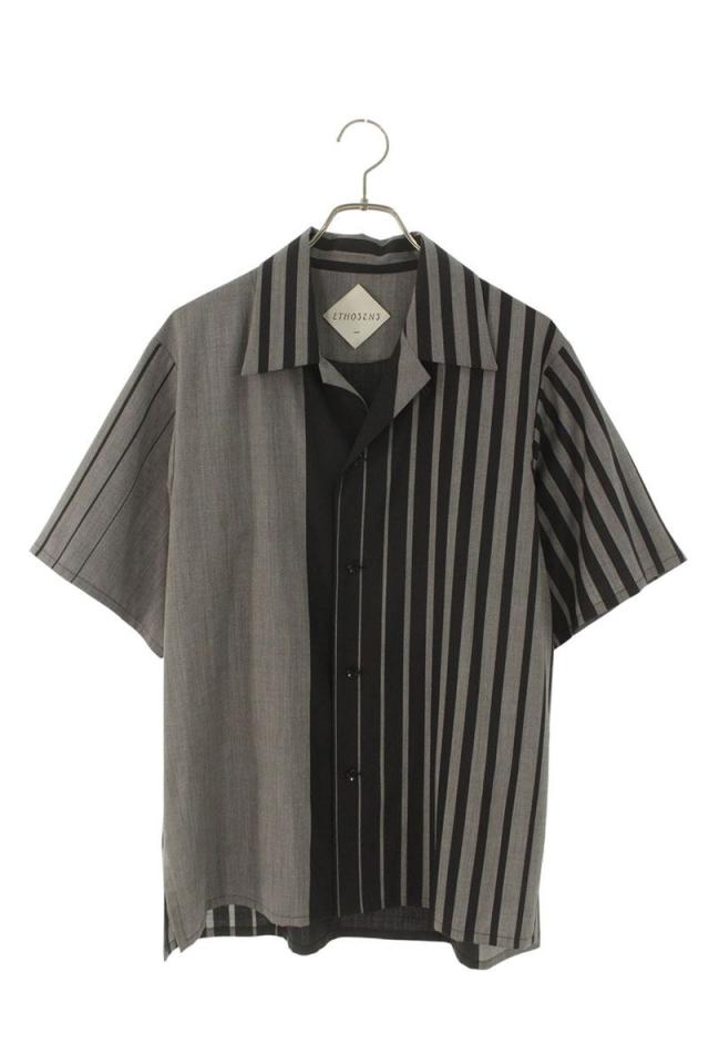 エトセンス サイズ:1  2E124-25 イレギュラーストライプ半袖シャツ 中古 BS99