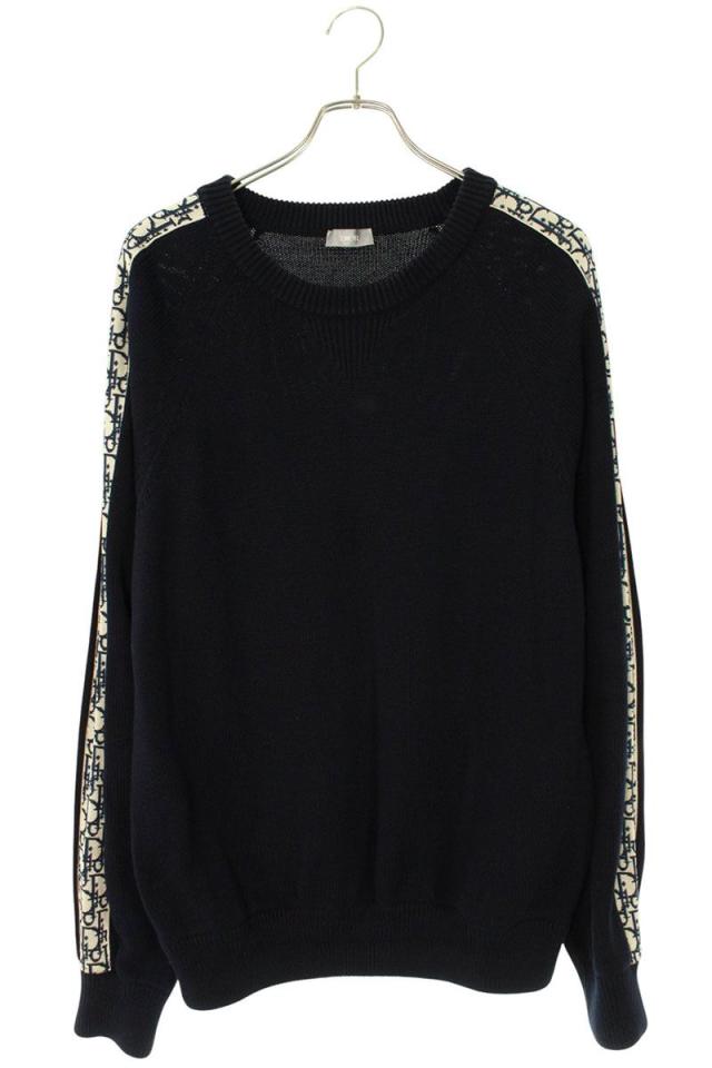 ディオール サイズ:L 113M638AT187 オブリーク切替クルーネックニット 中古 SB01