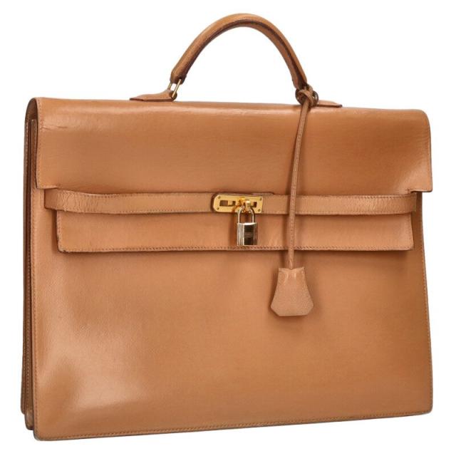 エルメス   ケリーデペッシュ38 □B G金具クシュベルレザーブリーフバッグ 中古 BS99