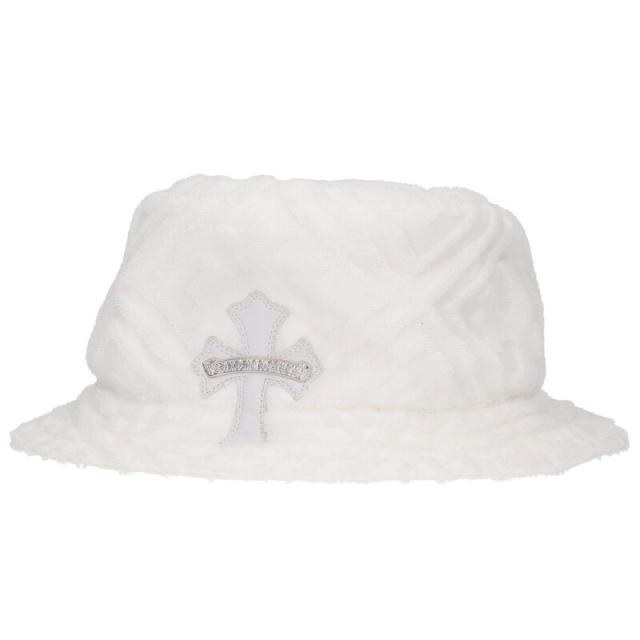 クロムハーツ サイズ:L  HAT U CHUM FBRC クロスパッチ付きパイル地帽子 中古 SJ02
