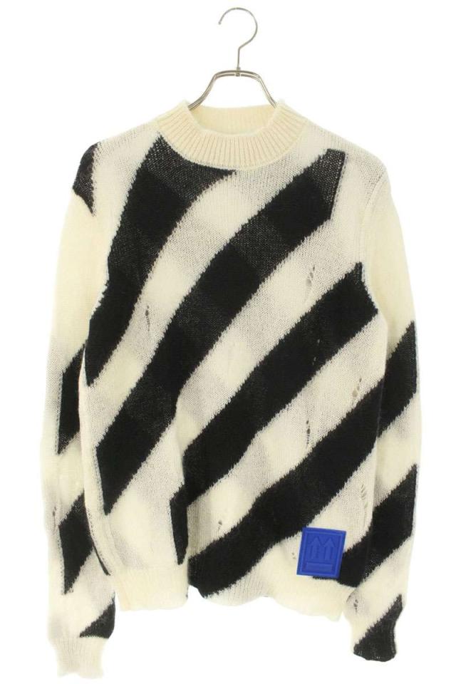 オフホワイト サイズ:XS  OMHE028E19B02002 ダメージ加工モヘアニット 中古 OM10