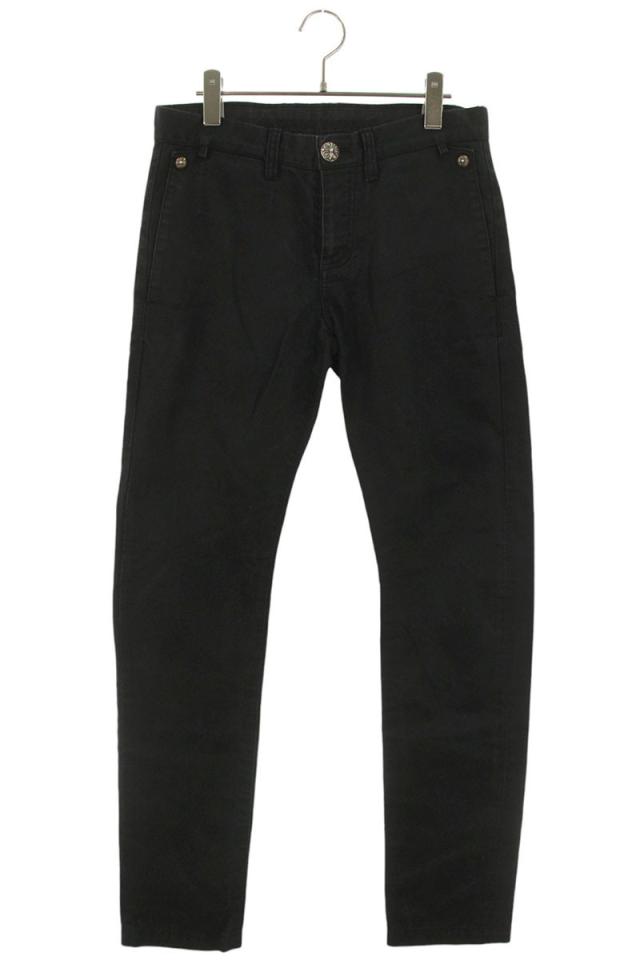 クロムハーツ サイズ:31 CHINOS レザー切替チノロングパンツ 中古 SS07